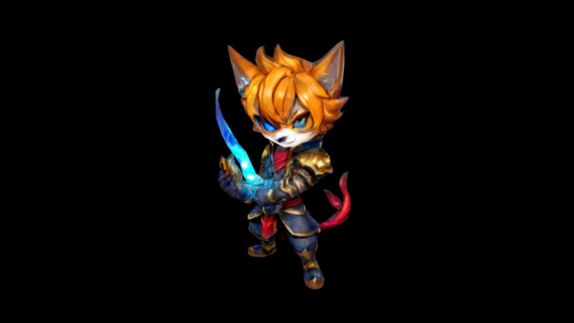 An illustration of a heroic fox-wolf character h - Download Free 3D ...