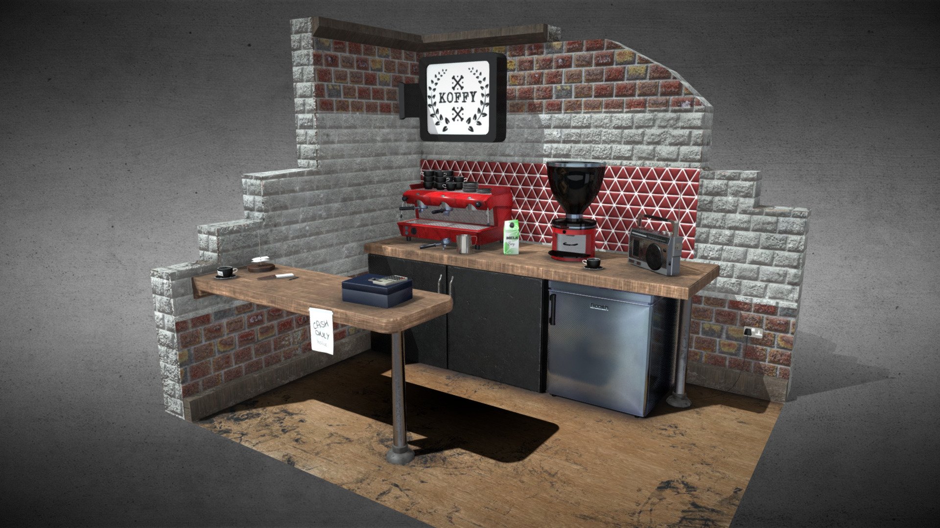 Coffee Corner - Download Free 3D model by Ginny Sutton (@suttonj94 ...