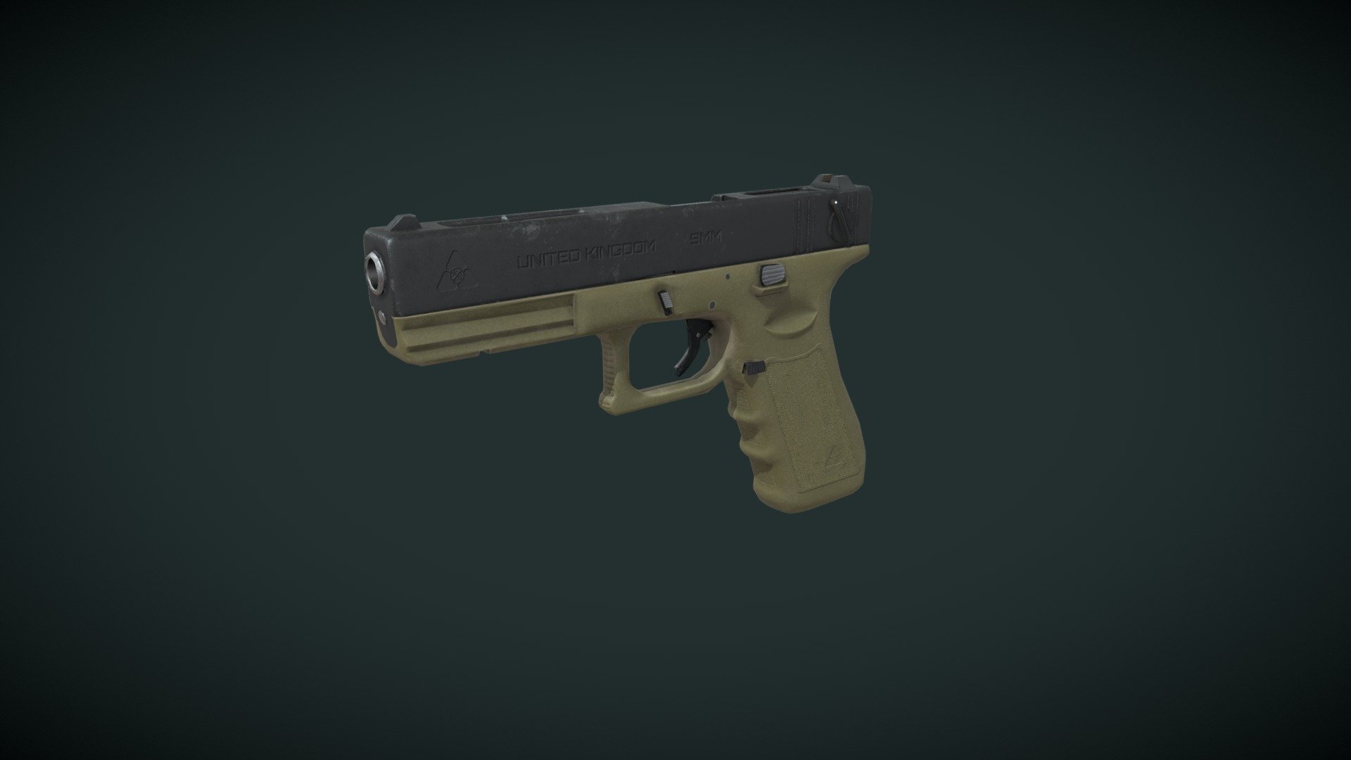 9MM Pistol - 3D model by CalumTeeling [2042caf] - Sketchfab