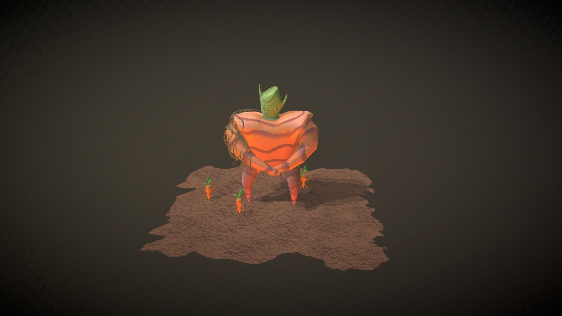 Carrot Man - 3D model by r.hildebrandt [204a43d] - Sketchfab