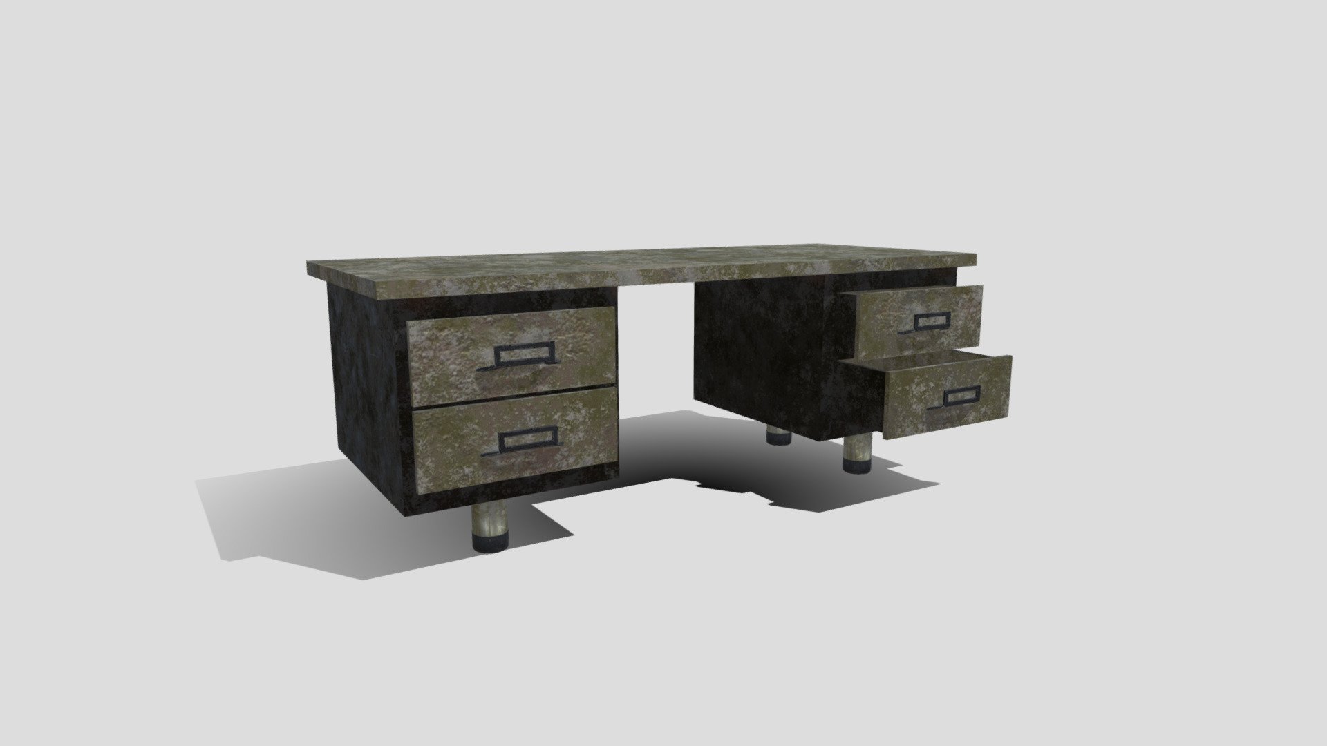 Post apocalyptic office desk - Download Free 3D model by assetfactory ...