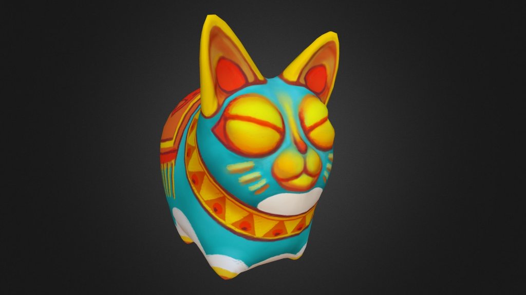 Cat Maya Style - 3D model by ninaneco [204d75e] - Sketchfab