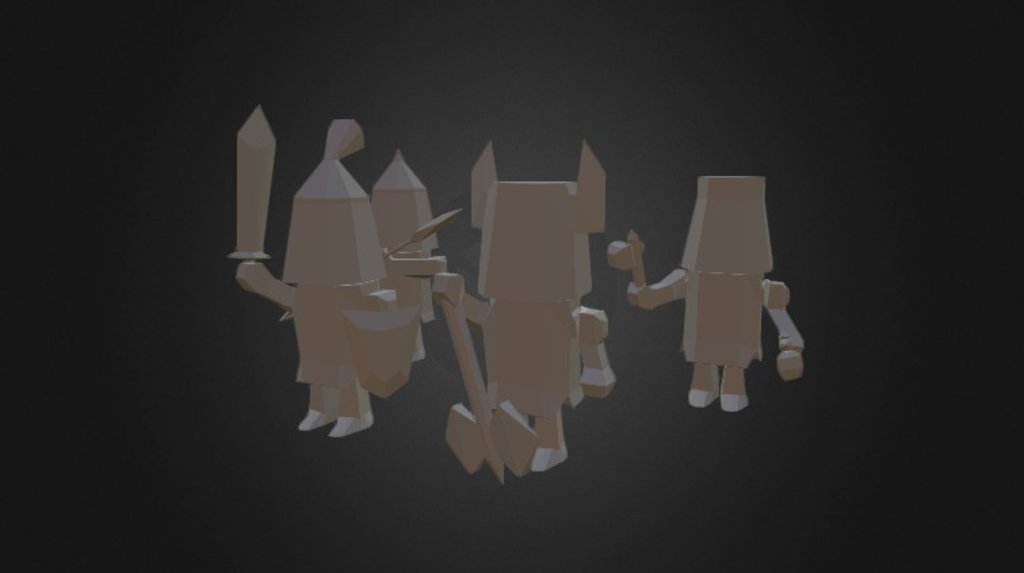 Poly Warriors - 3D model by Dicky.R (@dickyraw) [2050a27] - Sketchfab
