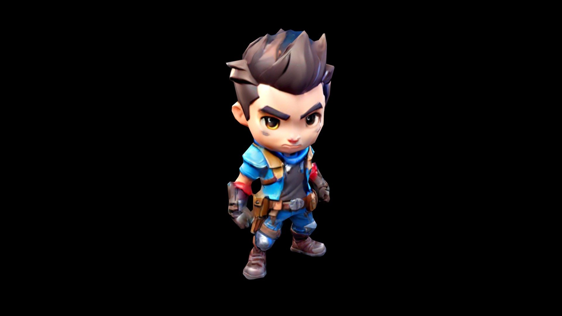 "Electric Blue Action Figure The Animated Gestur - Download Free 3D ...