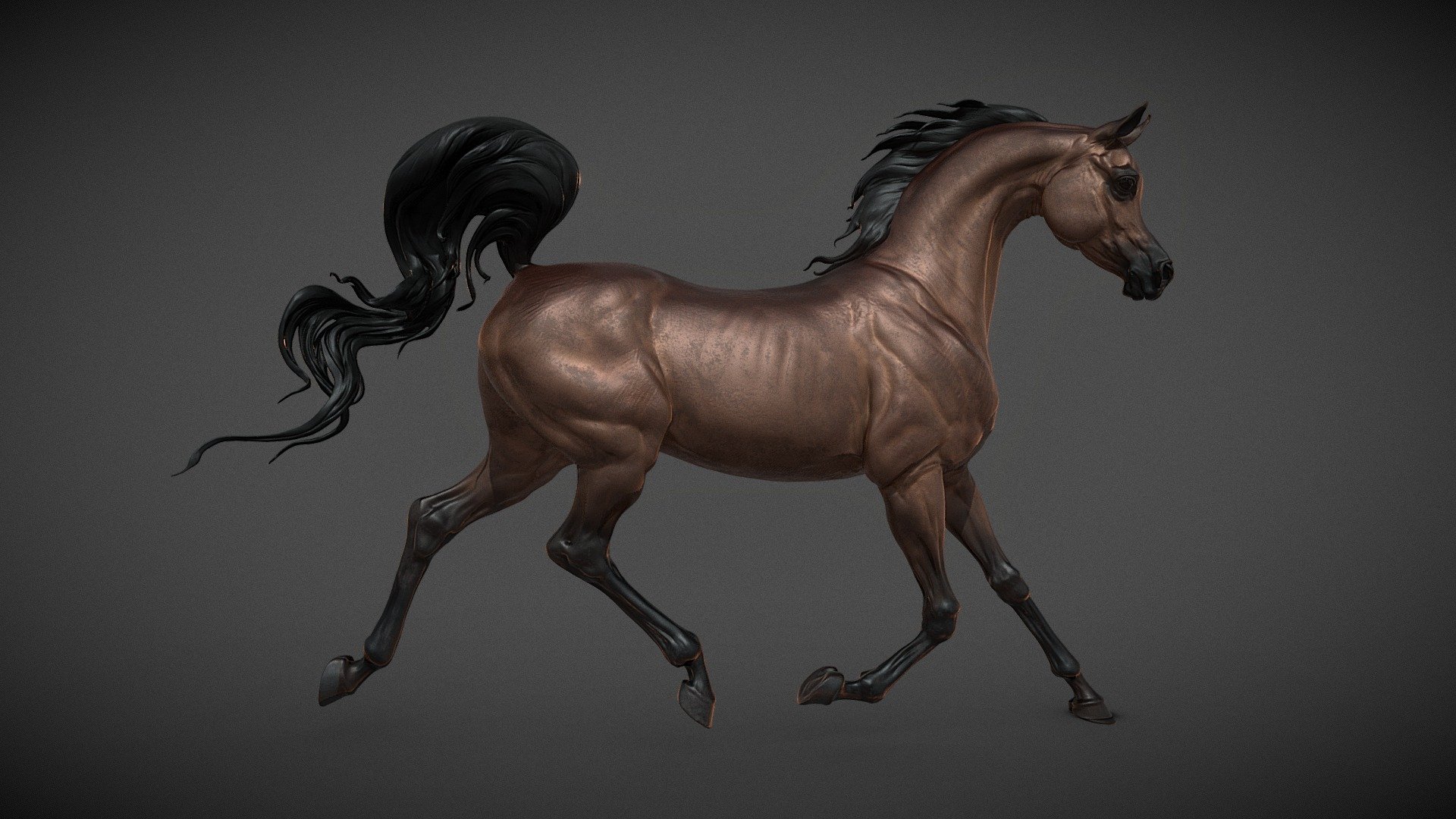 Arabian horse | 3D Sculpting - Buy Royalty Free 3D model by BreathTime ...