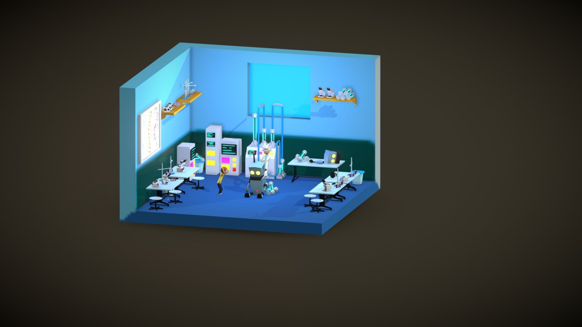 Laboratory - 3D model by Viktordev [2054f7e] - Sketchfab