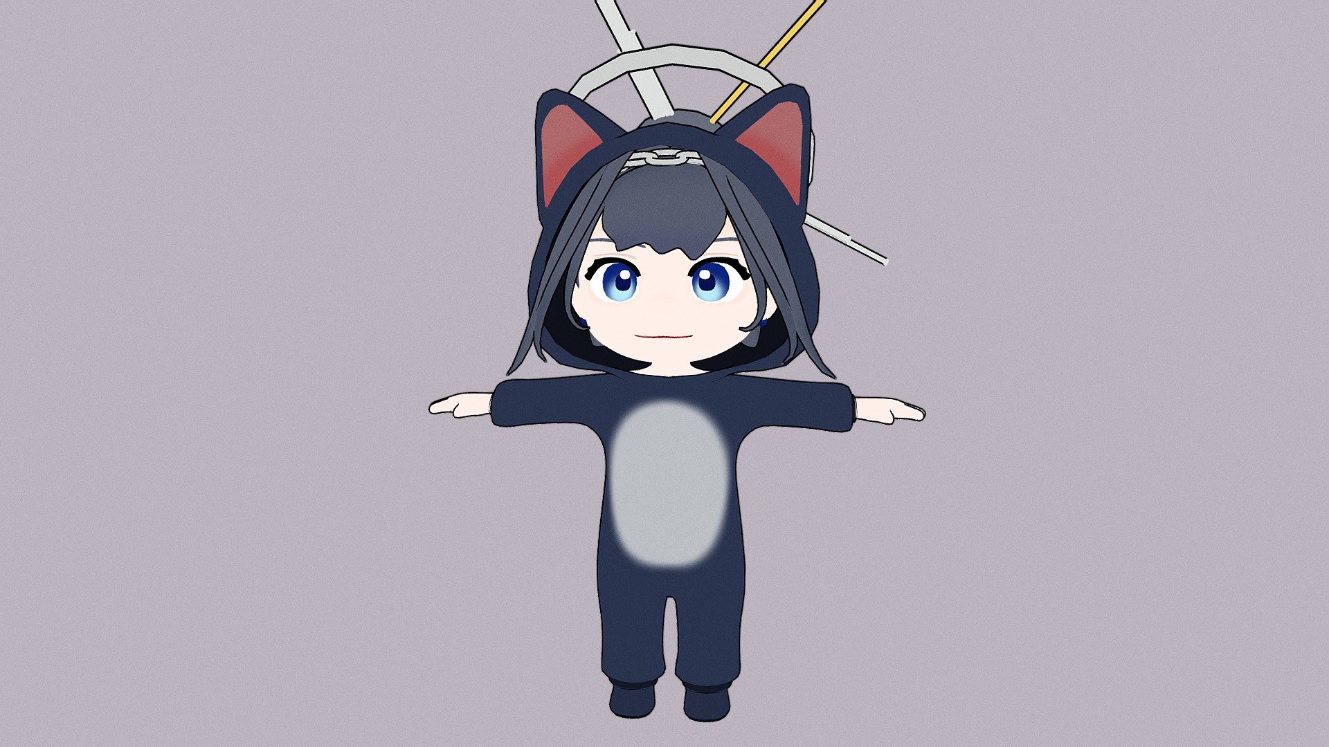 [Hololive EN] Animal Pajamas Kronii - Download Free 3D model by Welloy ...