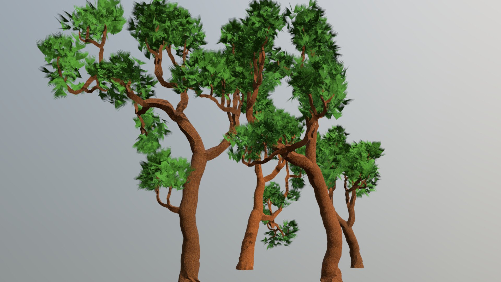 4 Pine Tree Comicstyle Pack (low-Poly) - Download Free 3D model by ...