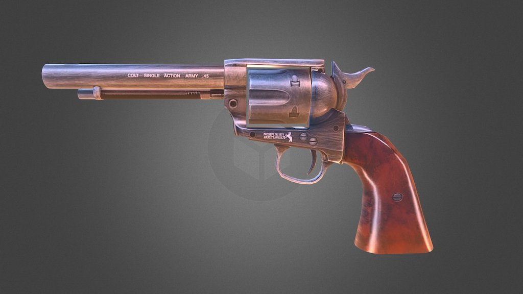 Colt Revolver - 3D model by sertilou [205f5b4] - Sketchfab
