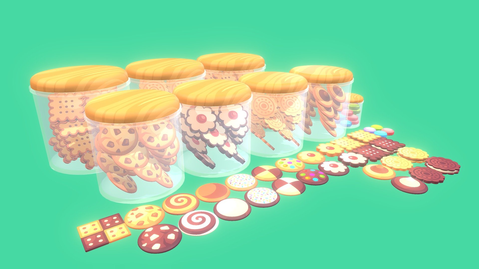 Cookies. - Download Free 3D model by DG_Studios [2060bf7] - Sketchfab