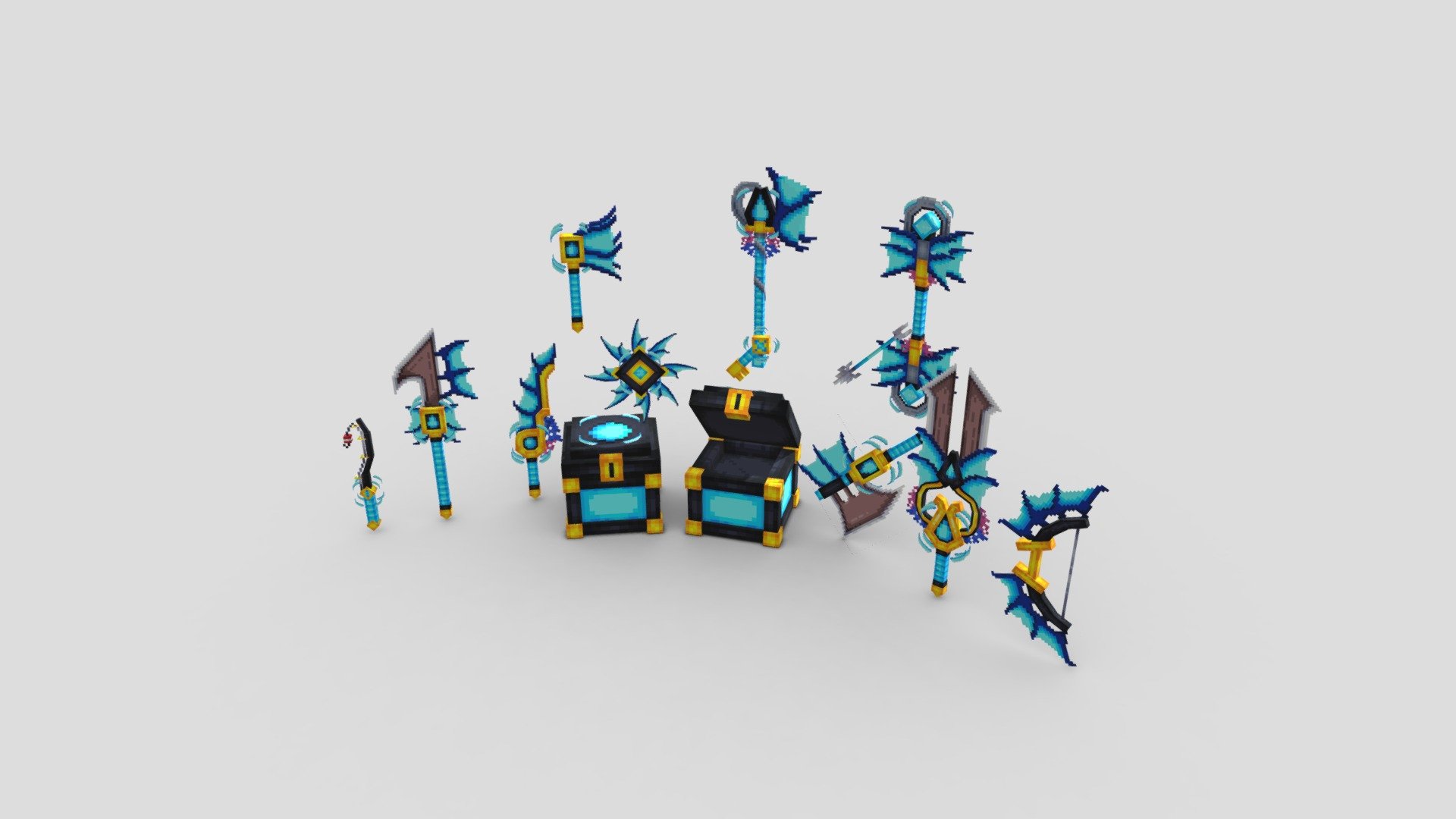 Ocean Weapon Set - Buy Royalty Free 3D model by EliteCreatures [2060c2d] - Sketchfab Store
