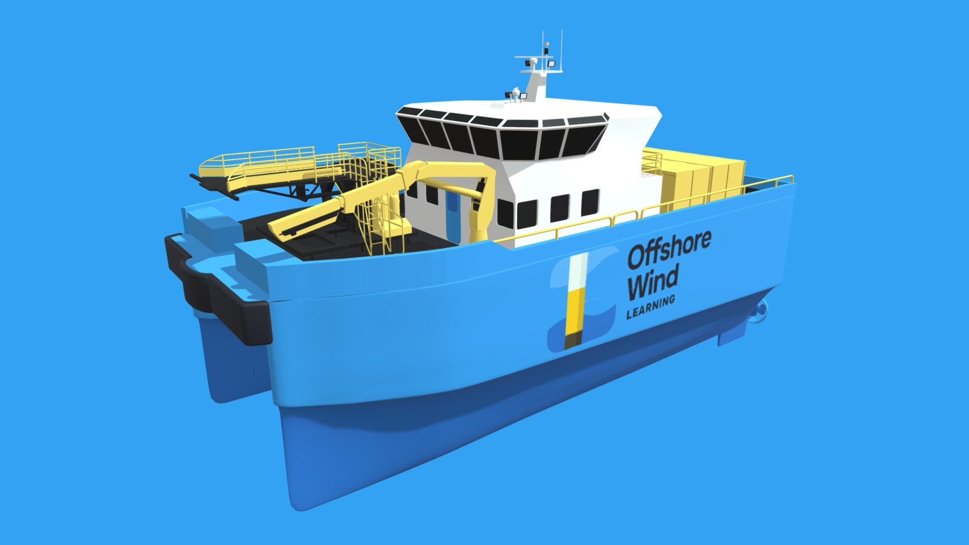 Crew Transfer Vessel - 3D model by Offshore Wind Learning (@offshorewindlearning) [2063846 ...