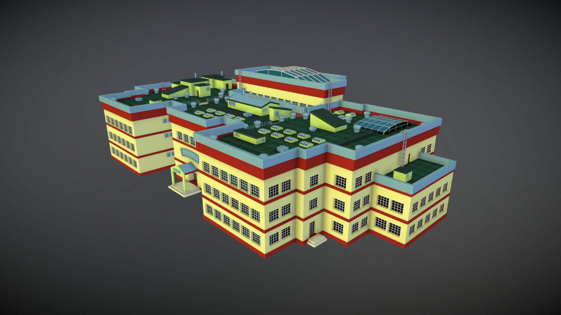 High School - 3D model by Saular [2067e02] - Sketchfab