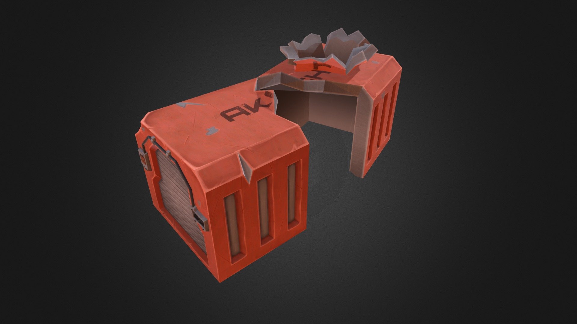 Broken Crate - 3D model by Graham (@graham3d) [20687ca] - Sketchfab