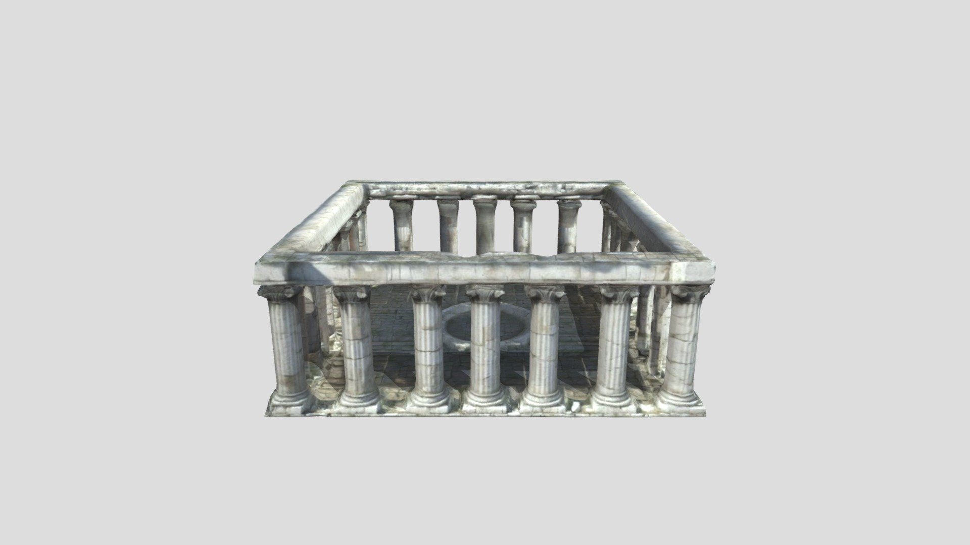 sanctuary ancient ROME stone ruins with columns - Download Free 3D ...