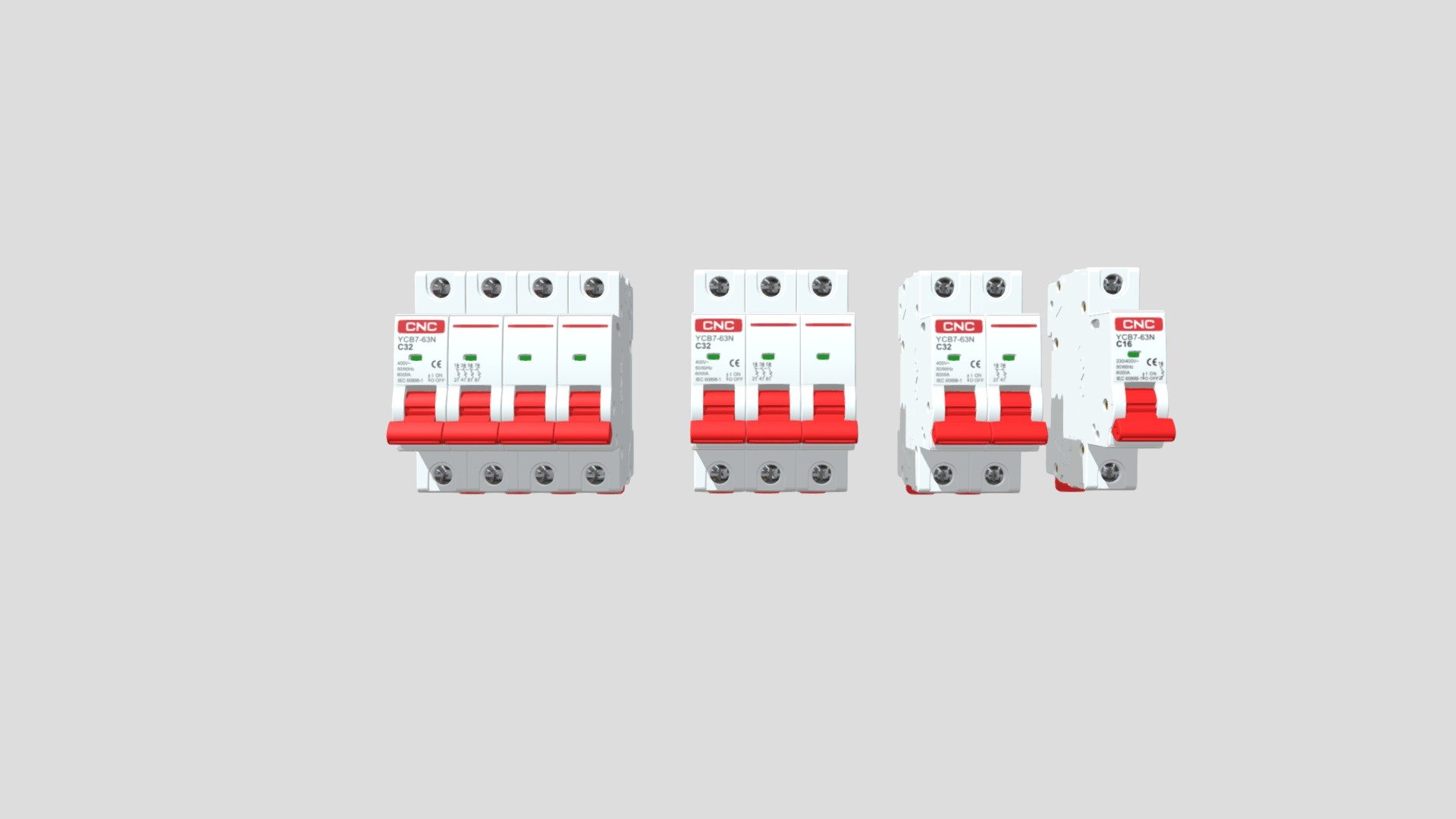 YCB7-63N Miniature Circuit Breaker - Download Free 3D model by ...