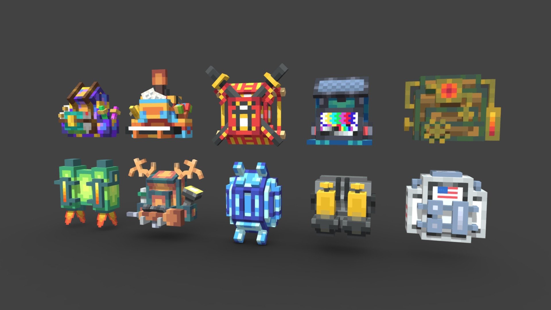 Custom Backpacks | Made for Minecraft - 3D model by iPlexity [206c7b7 ...