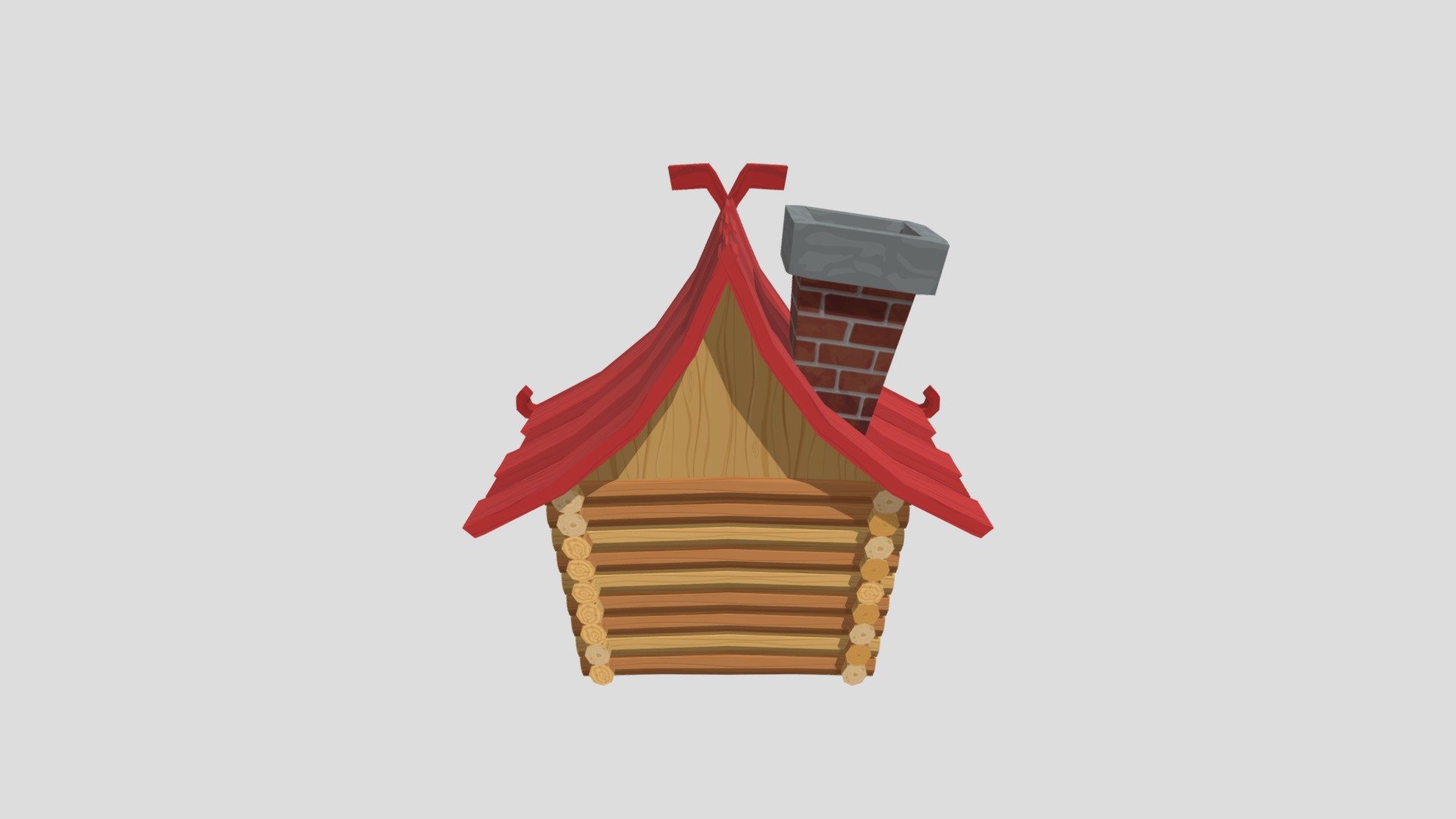 Wooden House Cartoon - 3D model by samchill68 [2071188] - Sketchfab