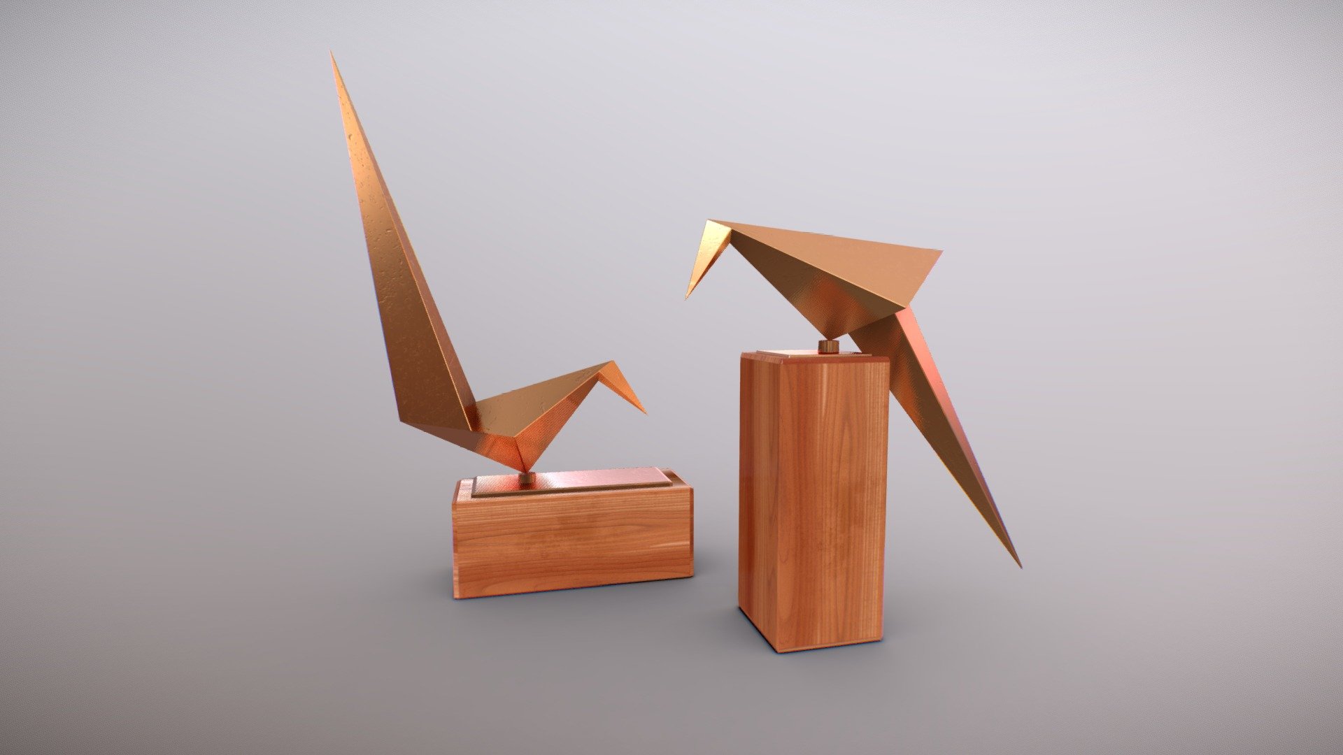Home decor "Golden Birds" - Buy Royalty Free 3D model by VRA ...