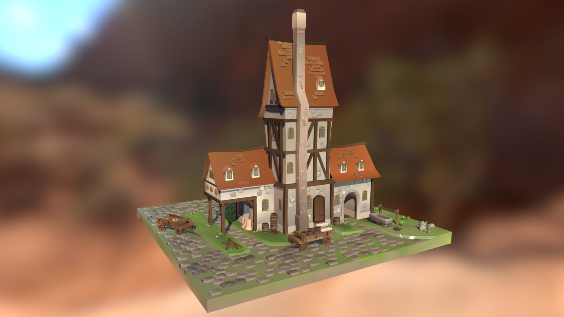 Medieval Inn - 3D model by carolinefangel [2078733] - Sketchfab