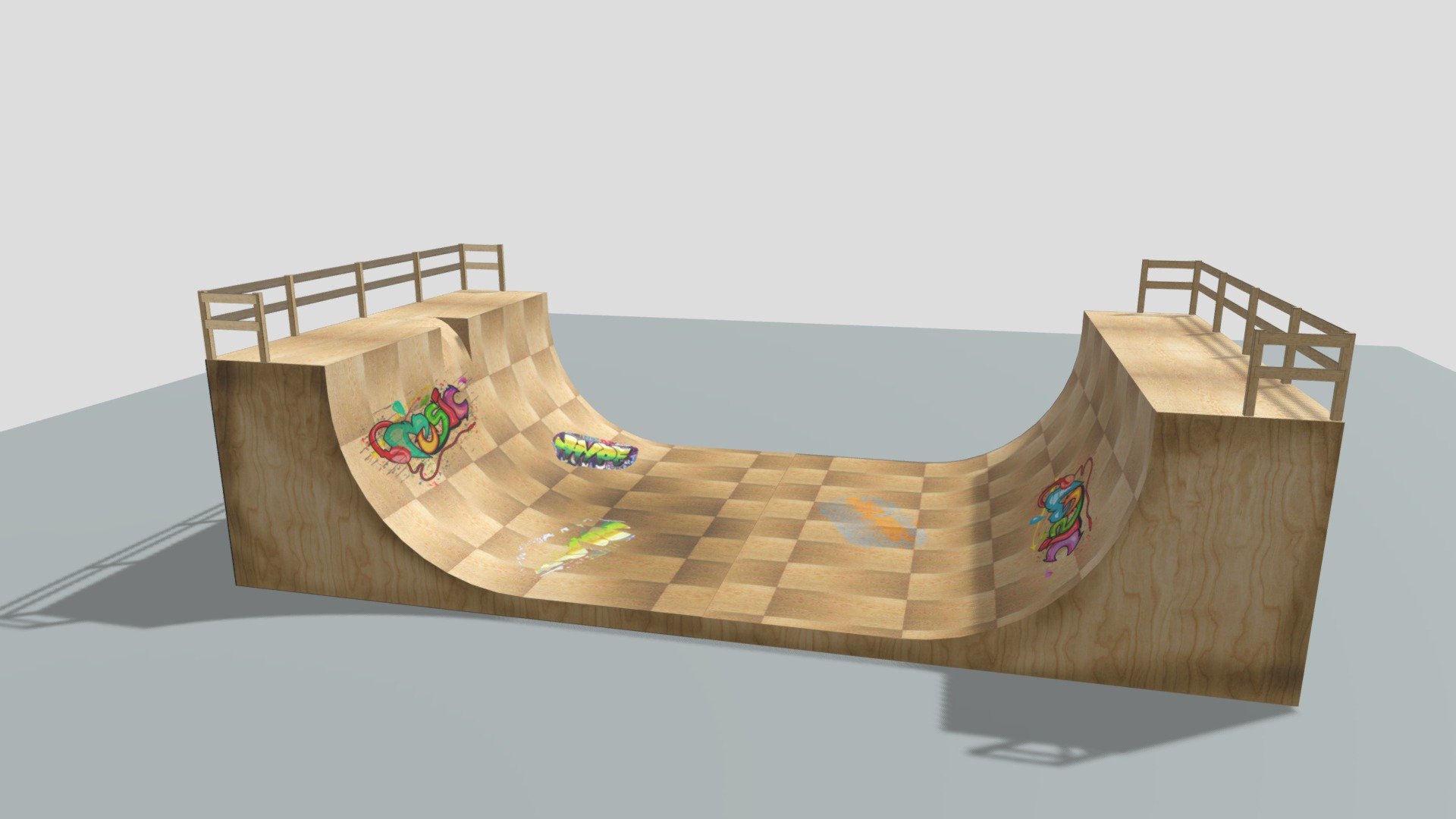 Assignment 5 Textured Halfpipe - Download Free 3D model by howellt ...
