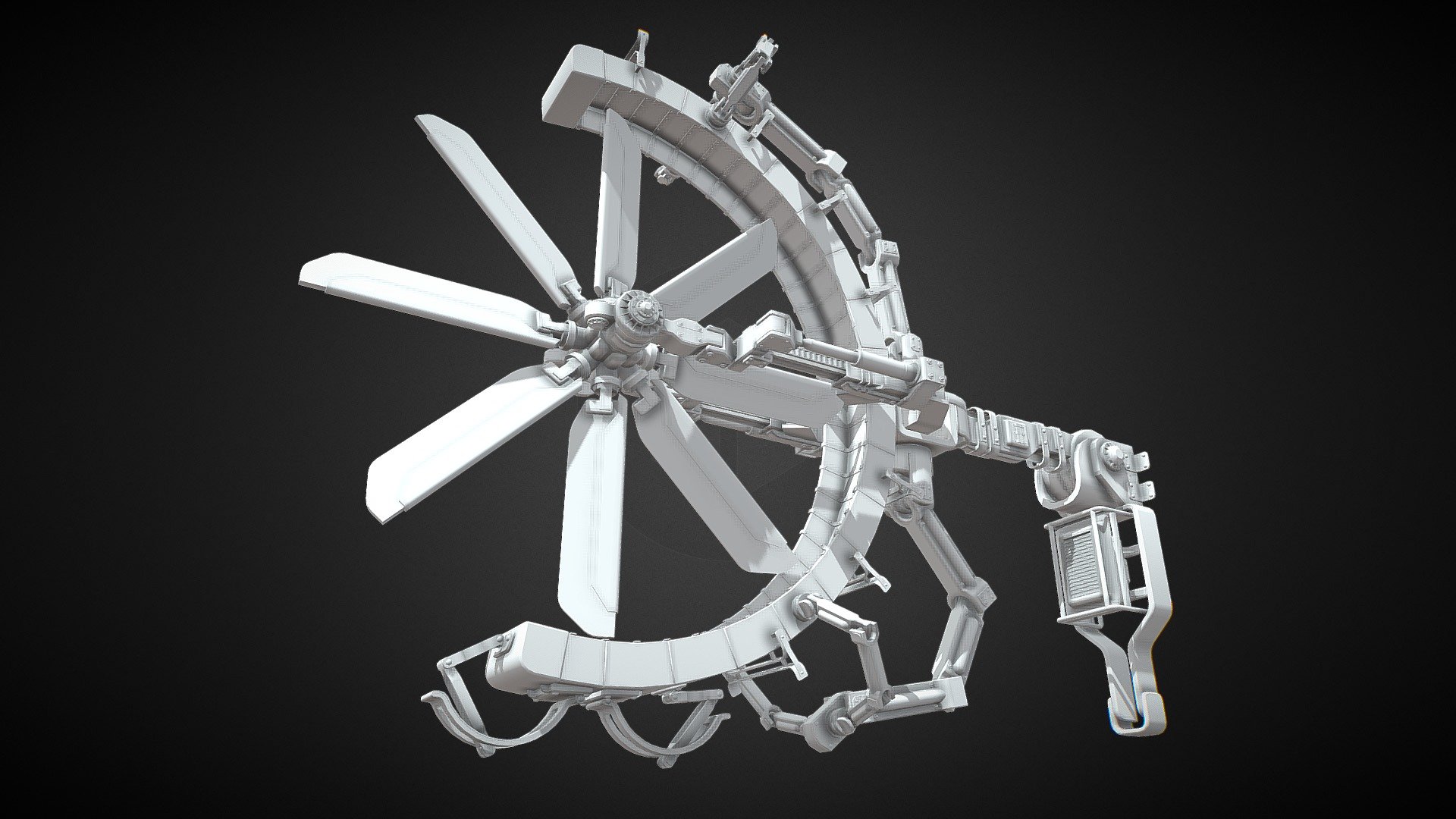 Cyberpunk wind turbine - Buy Royalty Free 3D model by carlcapu9 ...