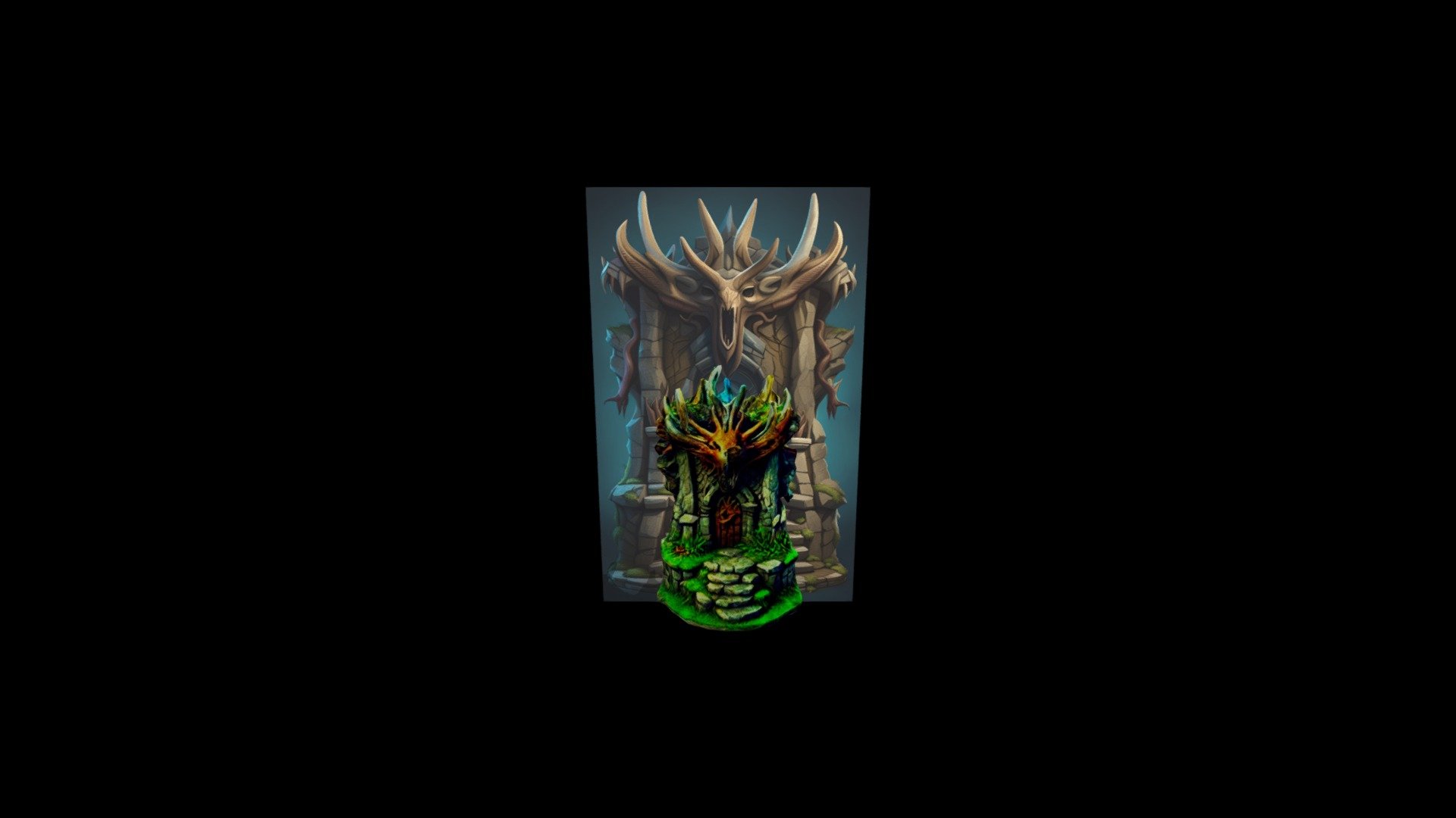 building with a goat head This image depicts a c - Download Free 3D ...