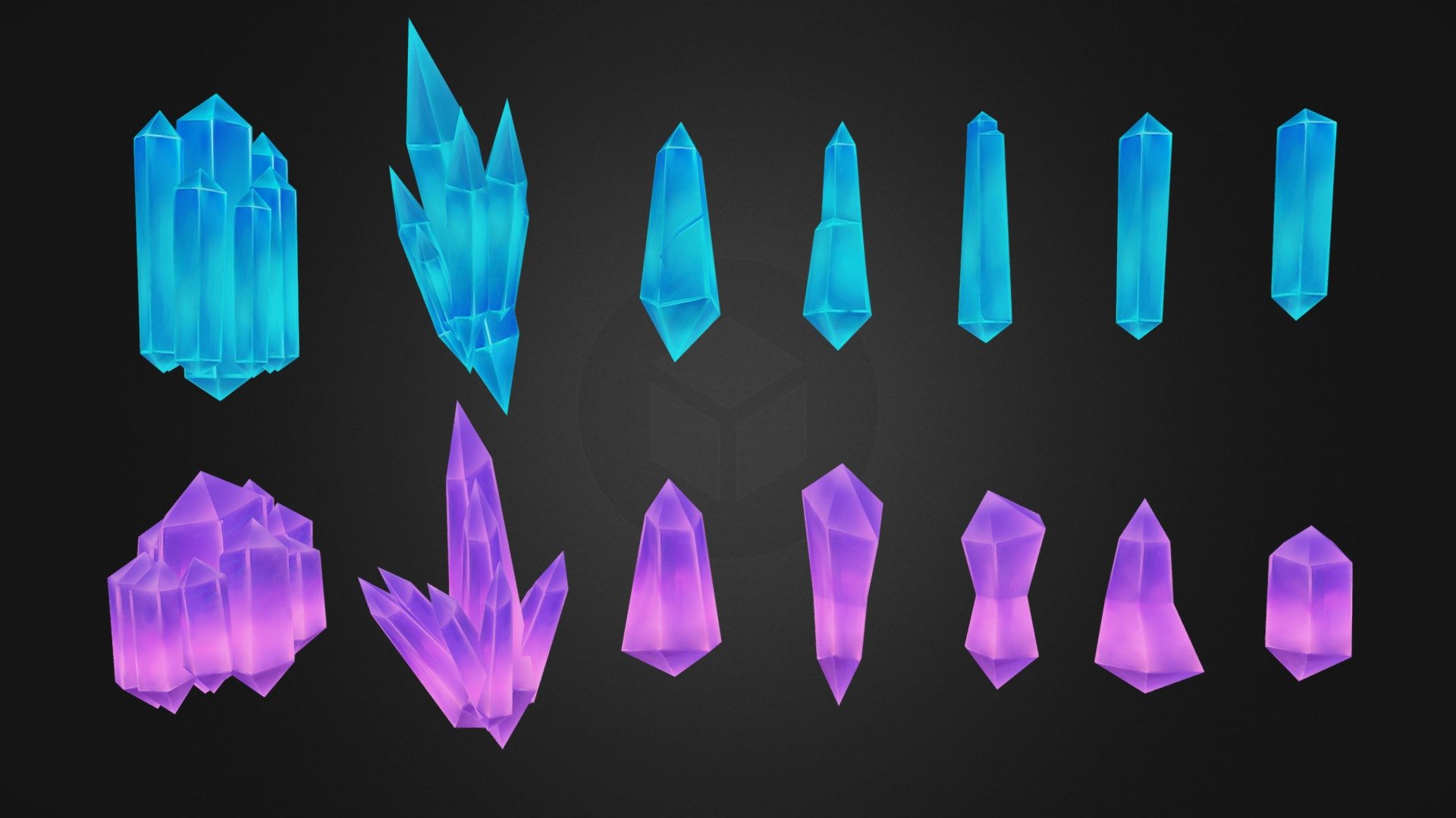 Crystal Formation Pack 1 - 3D model by dllxtt (@michaelklimenko ...
