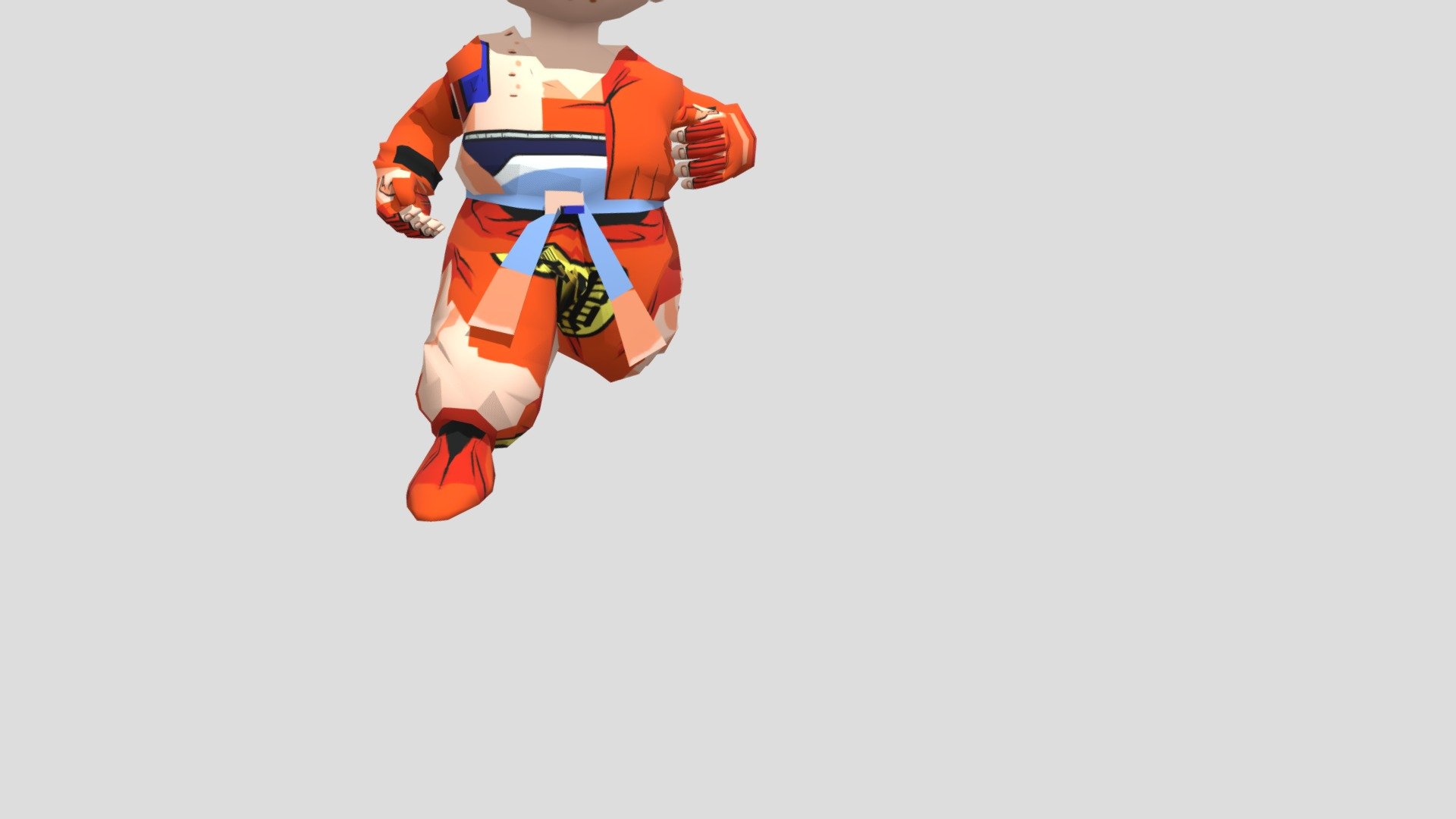 Krillin Running Animation - 3D model by NANKSDA [207c48d] - Sketchfab