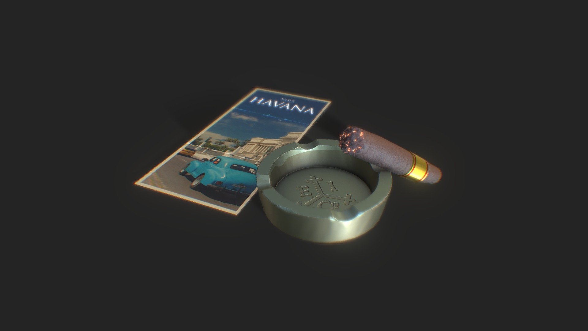 Props . Stylized Cigar Set - 3D model by A . Priabudiman (@priabudiman ...