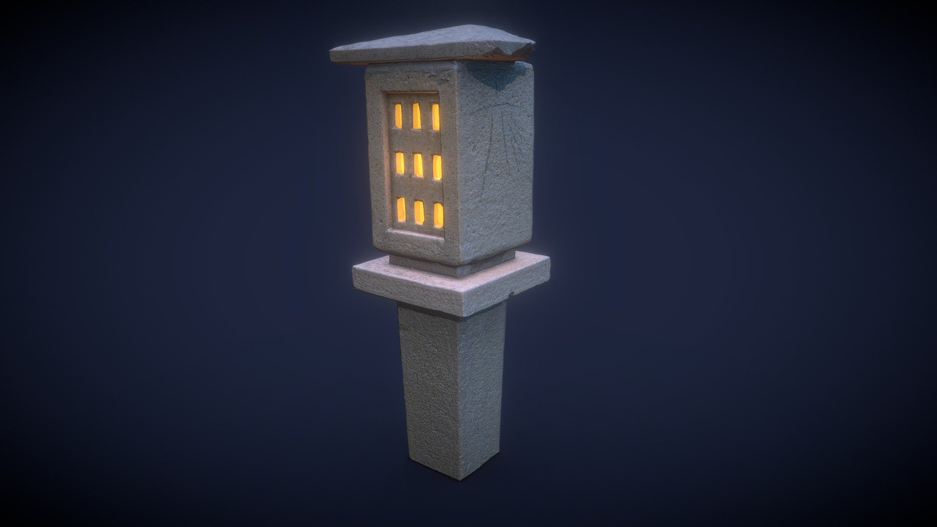 Japanese Lamp Low-poly - Download Free 3D model by MrUnity ...