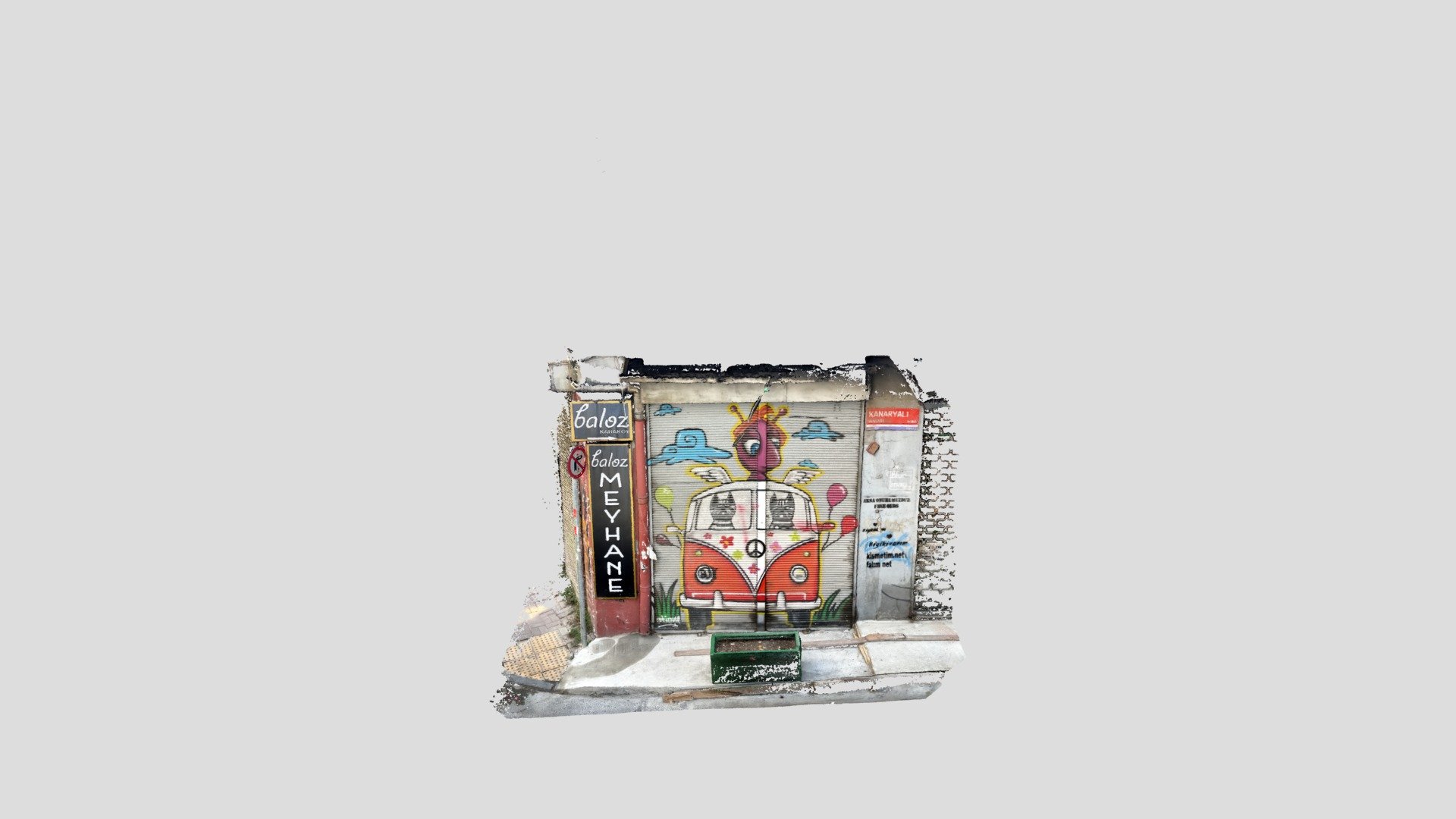 Graffiti in Instanbul - Meyhane - 3D model by Recon-3D [2085db4 ...