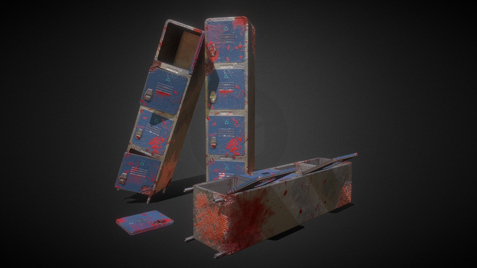 Horror Metal Locker (Game-ready) - Buy Royalty Free 3D model by Jakub ...