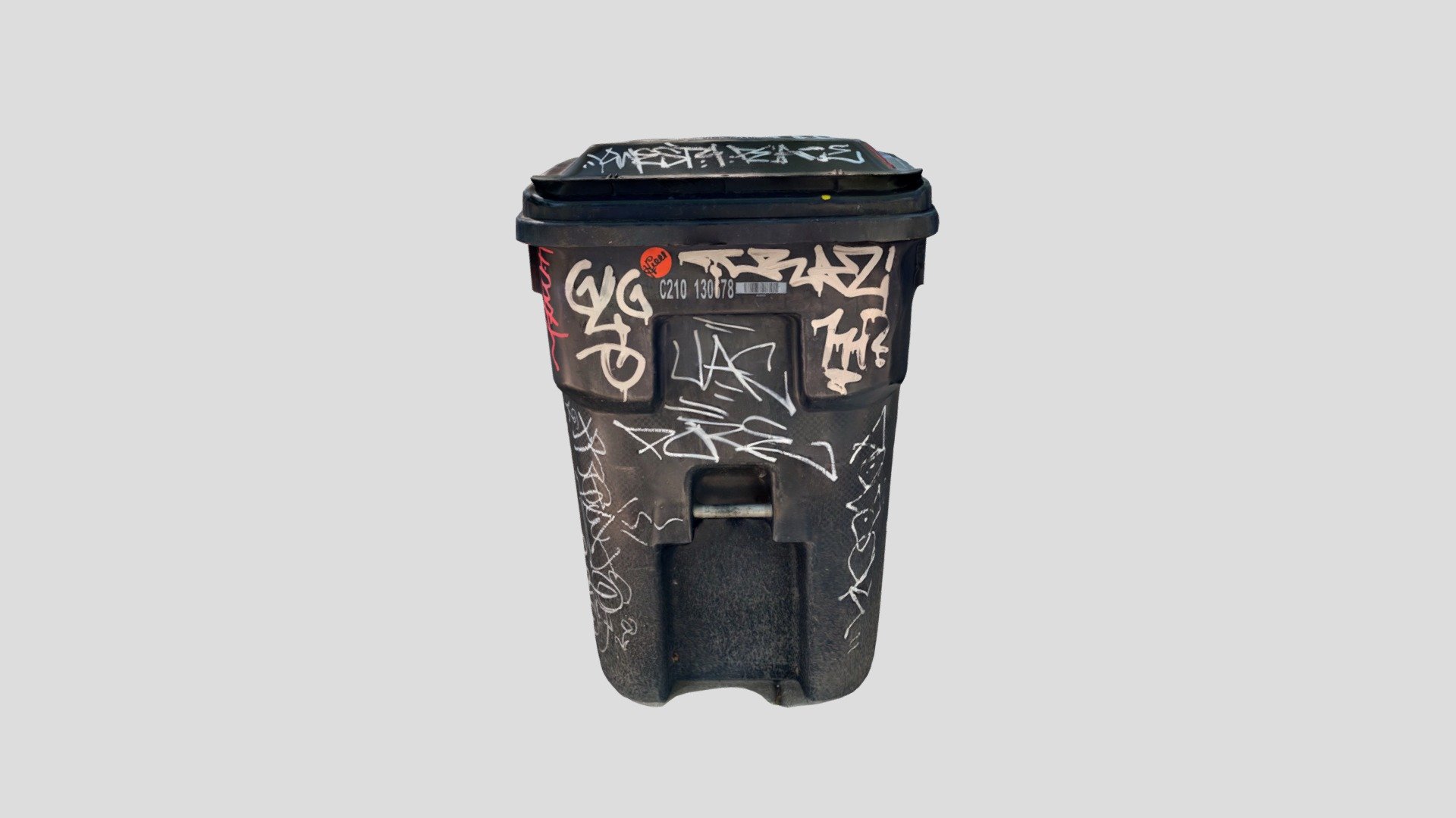 Graffiti Covered Garbage Bin - Buy Royalty Free 3D model by botnet ...