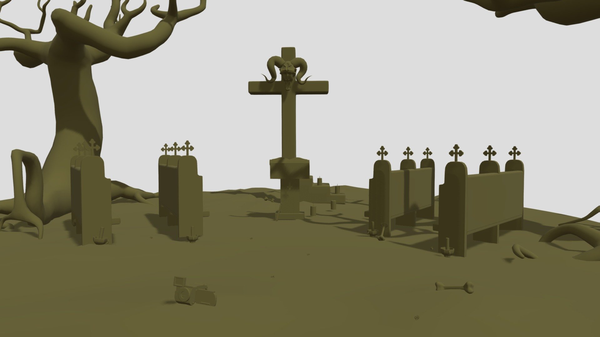 Small Horror Scene Kit - Download Free 3D model by jabbawookie [208d375 ...