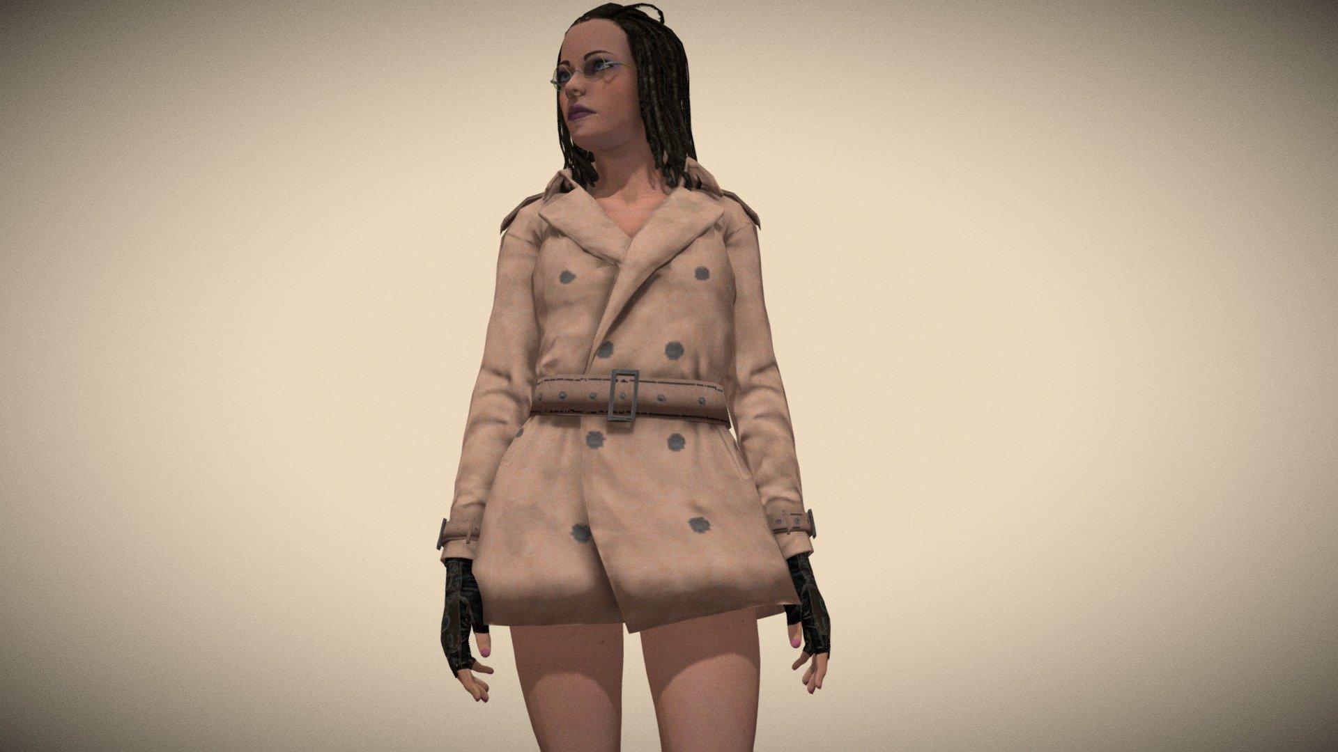 Debra - Detective Woman (Game Model) - Download Free 3D model by ...