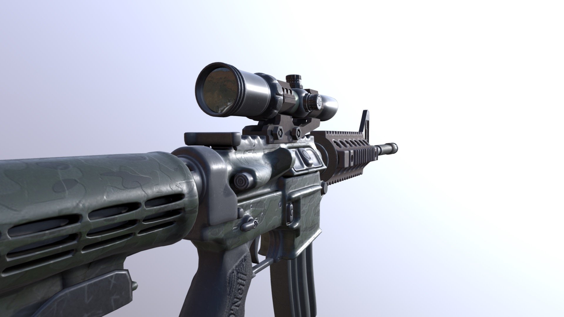 The Mid Long-Range Executioner - Colt M14-A5 - 3D model by Jordan O ...