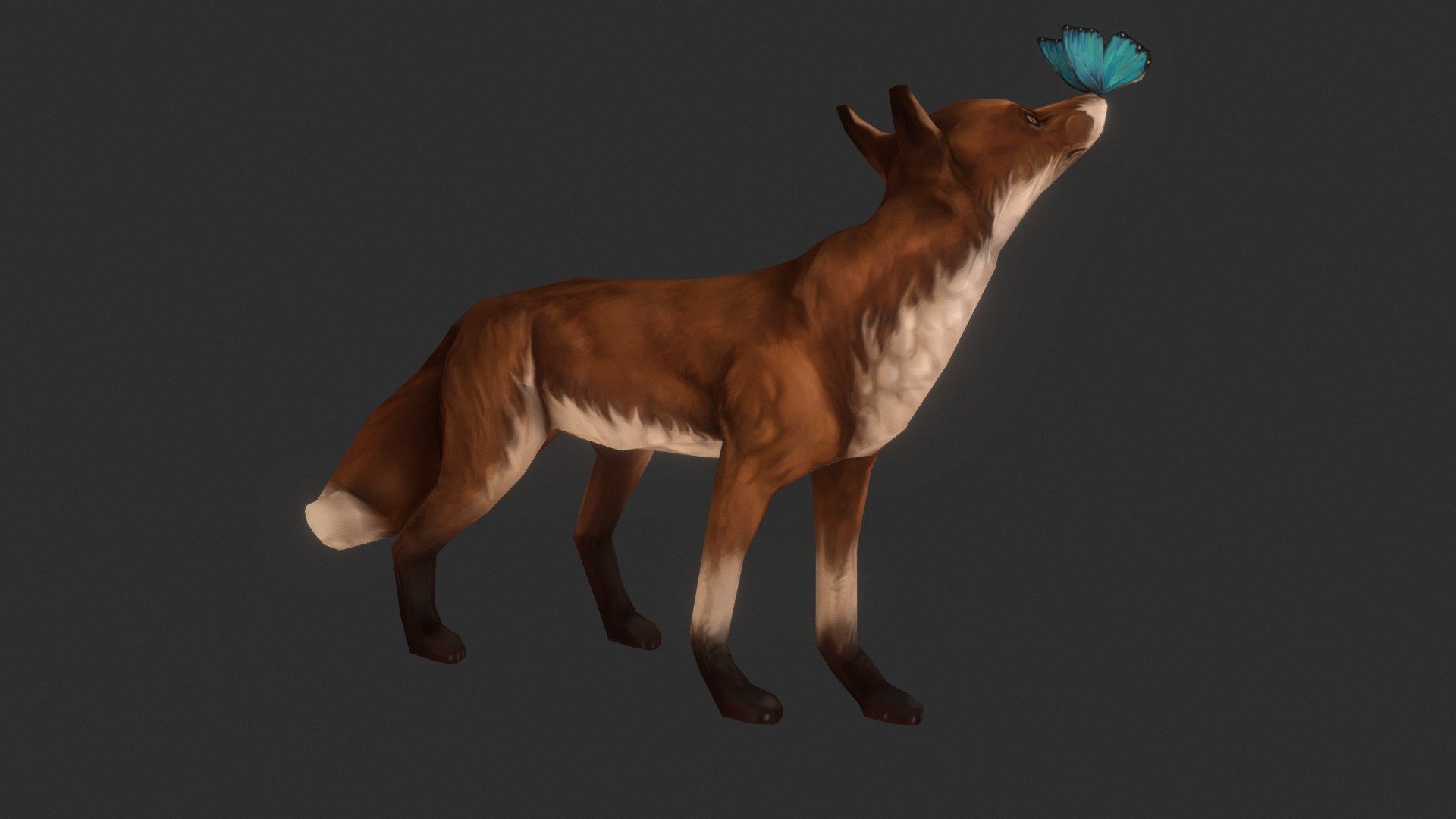 Handpainted Fox - 3D model by Simone Rizio (@simonerizio) [2097e68 ...