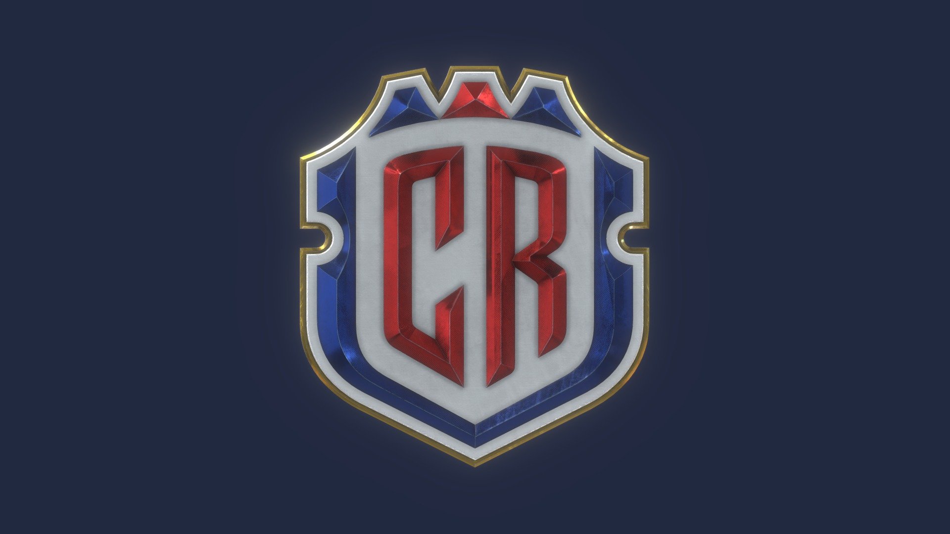 Costa Rica national team – 3D badge - Buy Royalty Free 3D model by ...