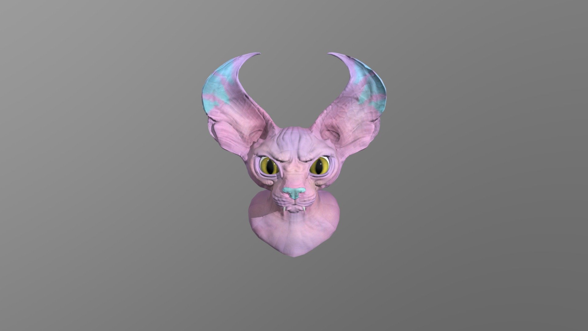 Cat Creature Bust Light - 3D model by RainaFuson [209b4dc] - Sketchfab