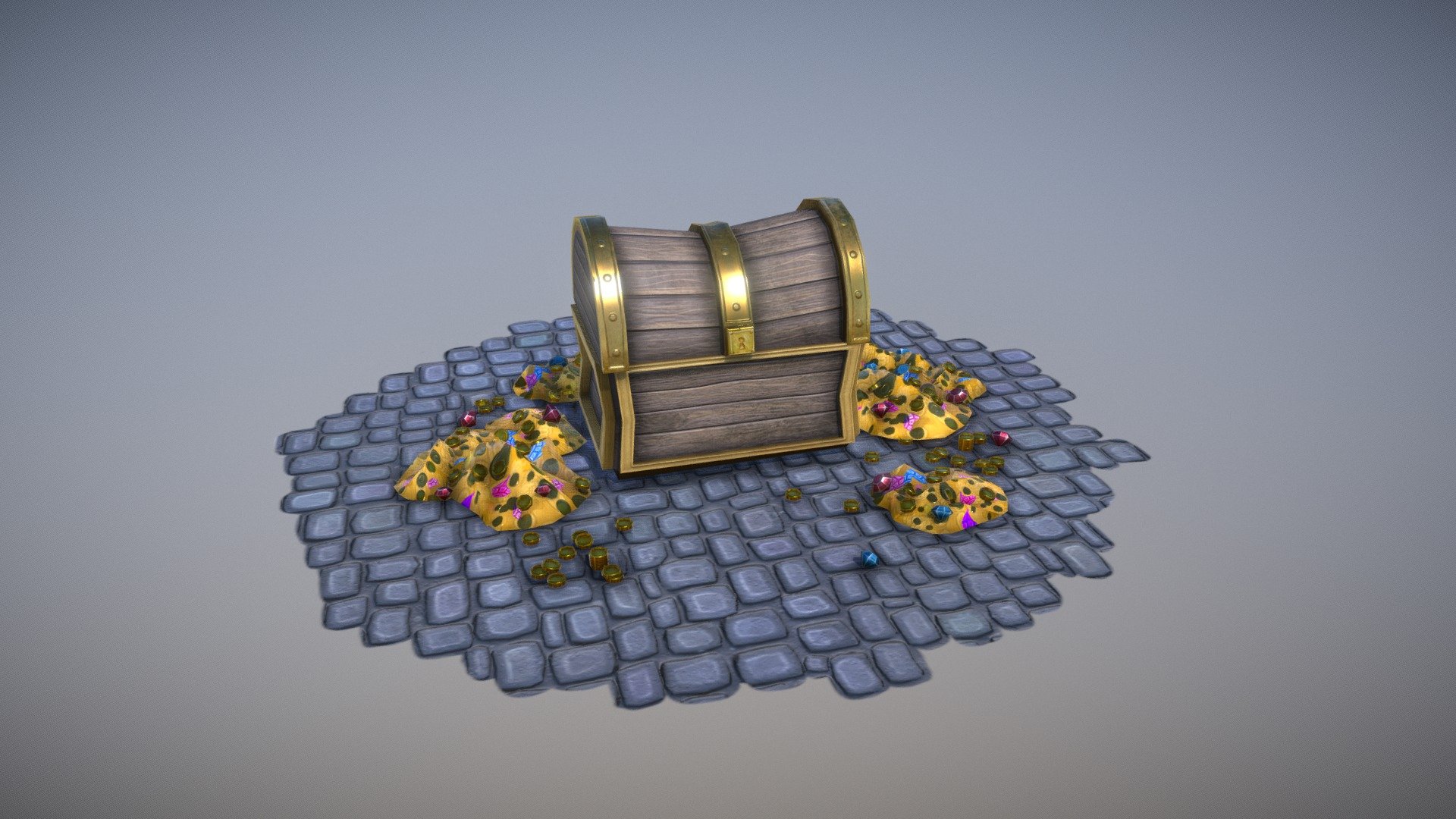 Low Poly Mimic Treasure Chest - 3D model by Ann Helen (@annlor ...