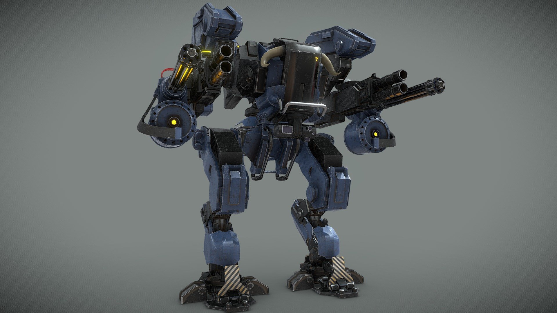 Mech Combat Robot - 3D model by Dmitriy Azarenok (@Dmitriy_Azarenok ...