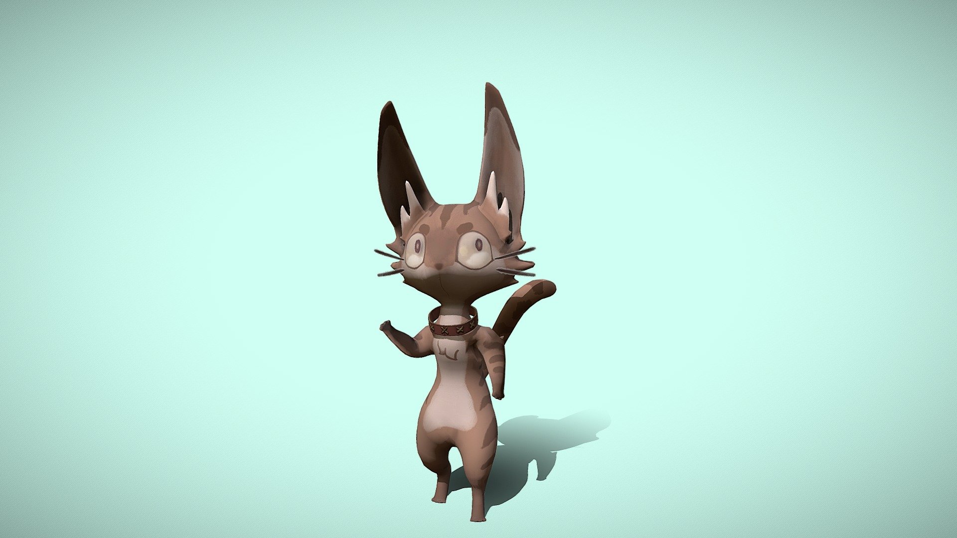 Little Cat Character - 3D model by Kim Baker (@Kim_Baker) [20a0611 ...