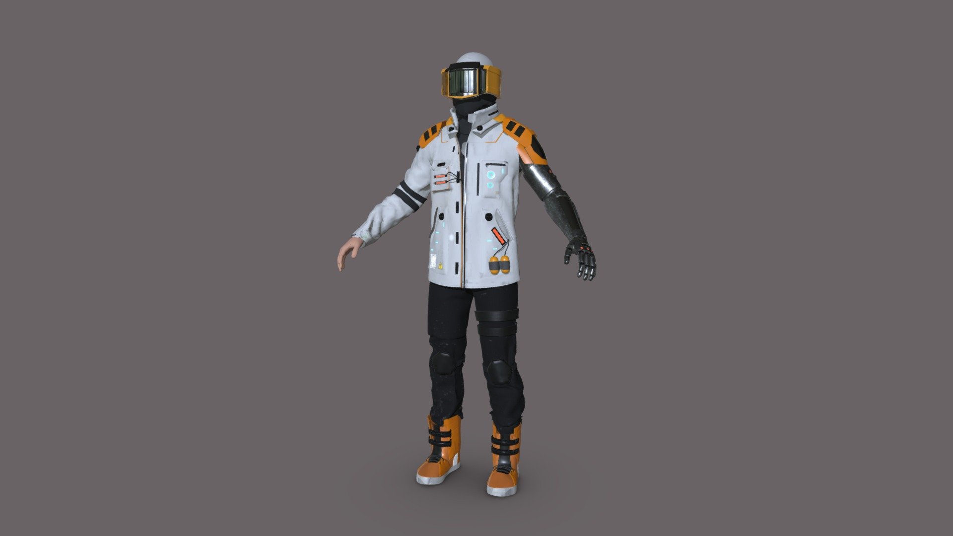 Cyberpunk Game Character - 3D model by Ruya.Baraz [20a11fd] - Sketchfab
