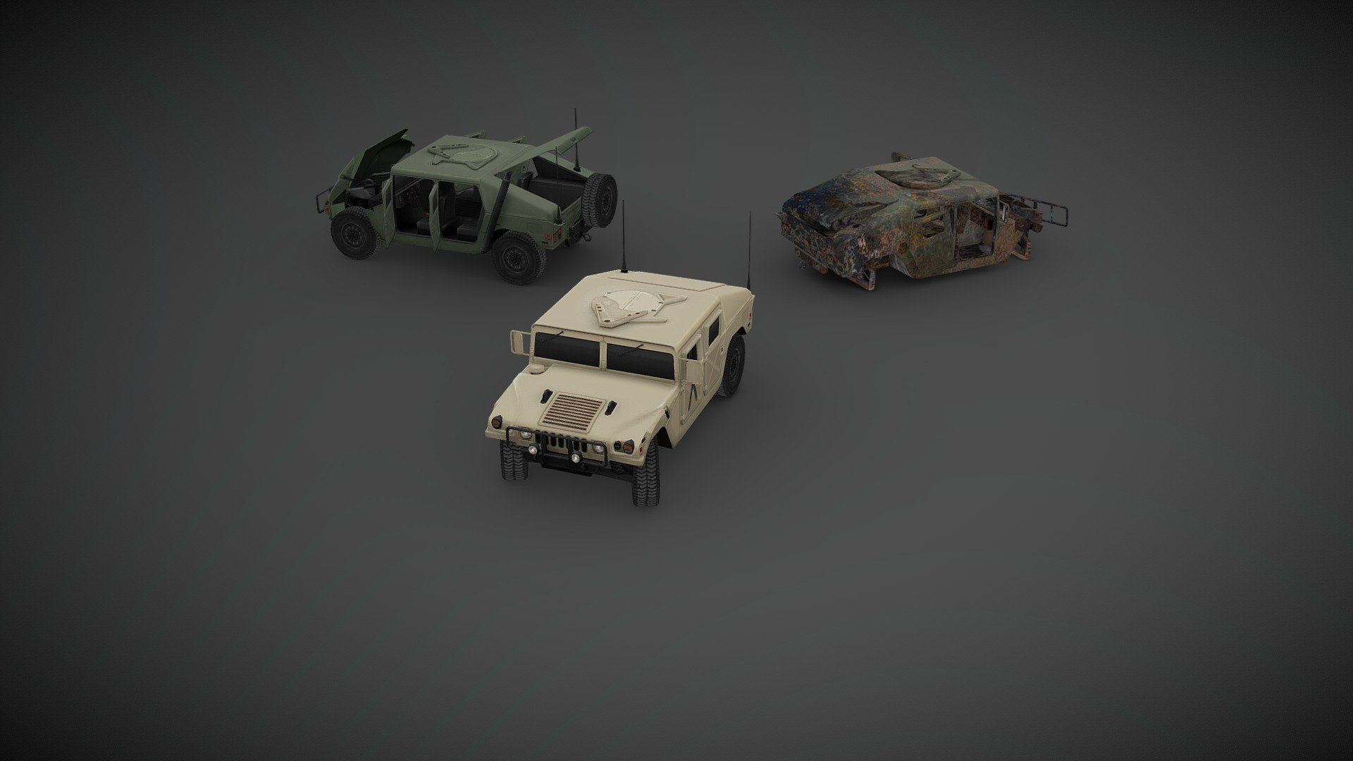 '92 AM General M998 HMMWV - 3D model by KI5 (@KI5mods) [20a283e ...