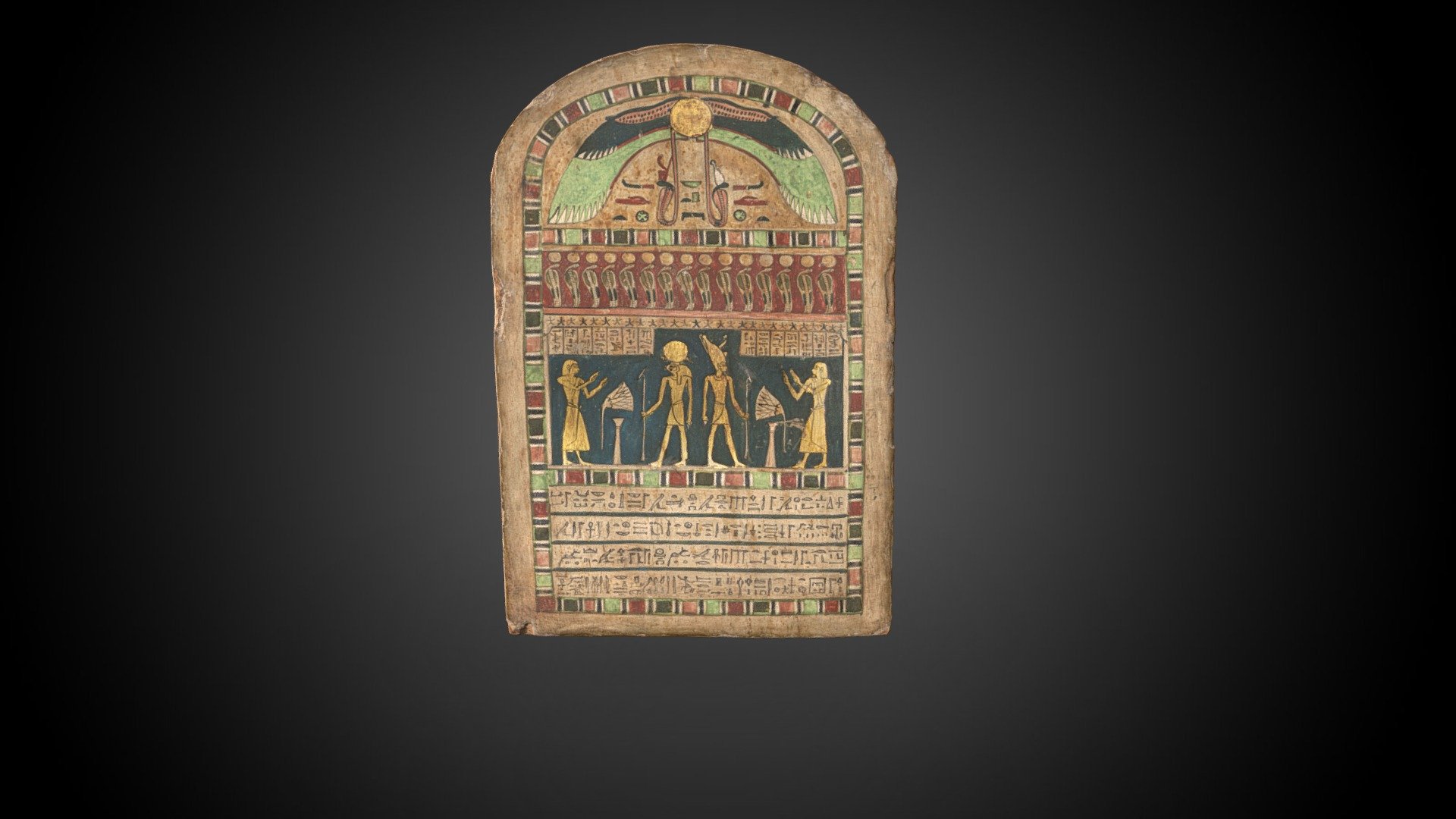 Round-topped Stela Dedicated to Ra-Harakhty - 3D model by Museo Egizio ...
