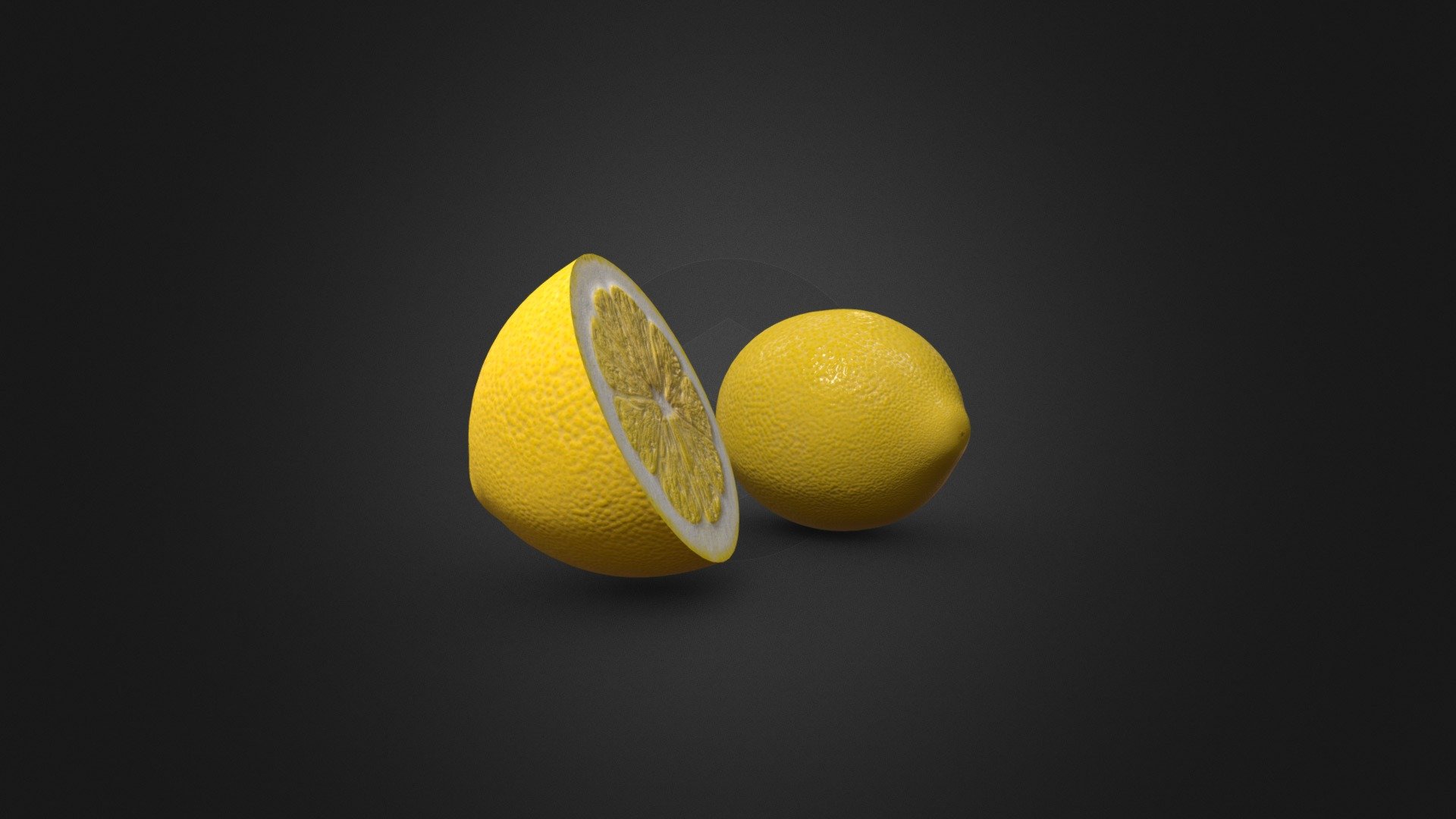 3D Lemon Fruit with Slice - 3D model by Kailash H Kanojia ...