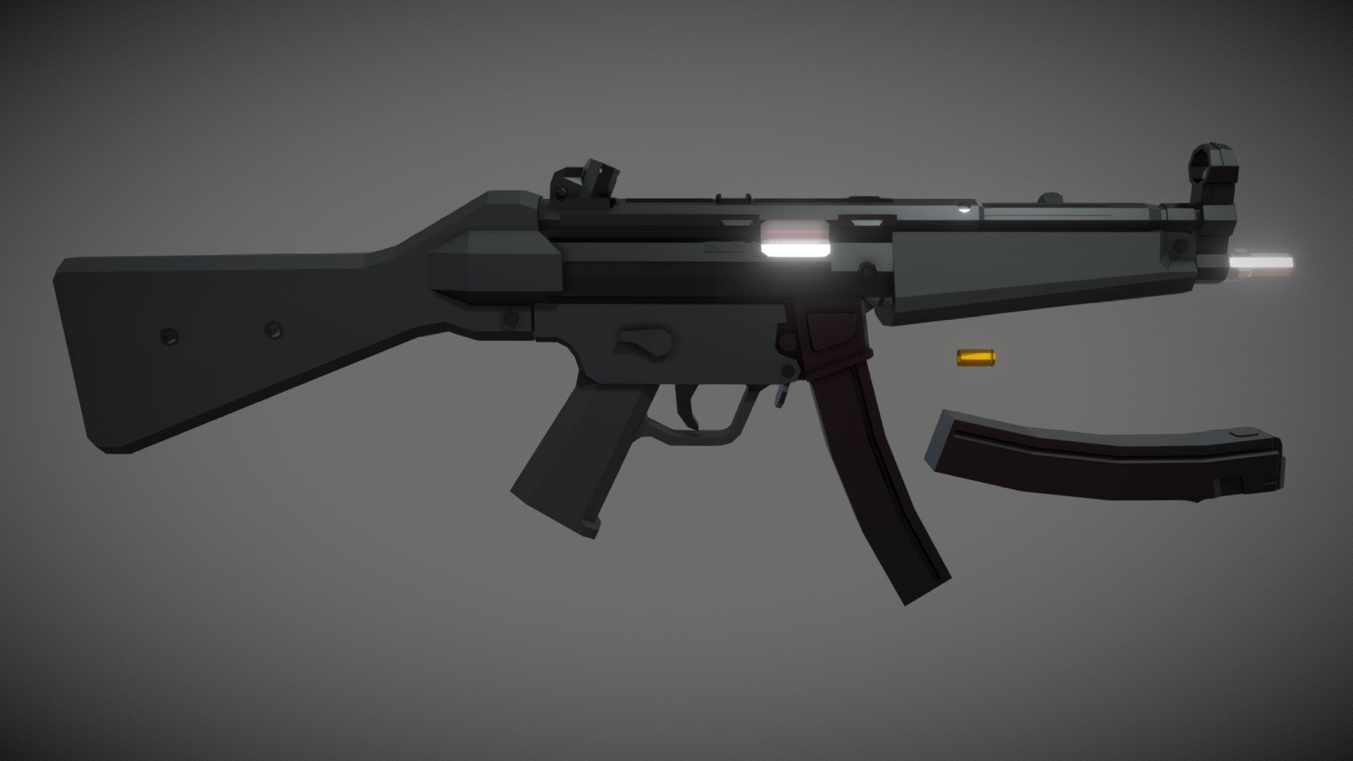 low-poly HK MP5 A2 - Download Free 3D model by D_U (@DU1701) [20a6d79] - Sketchfab