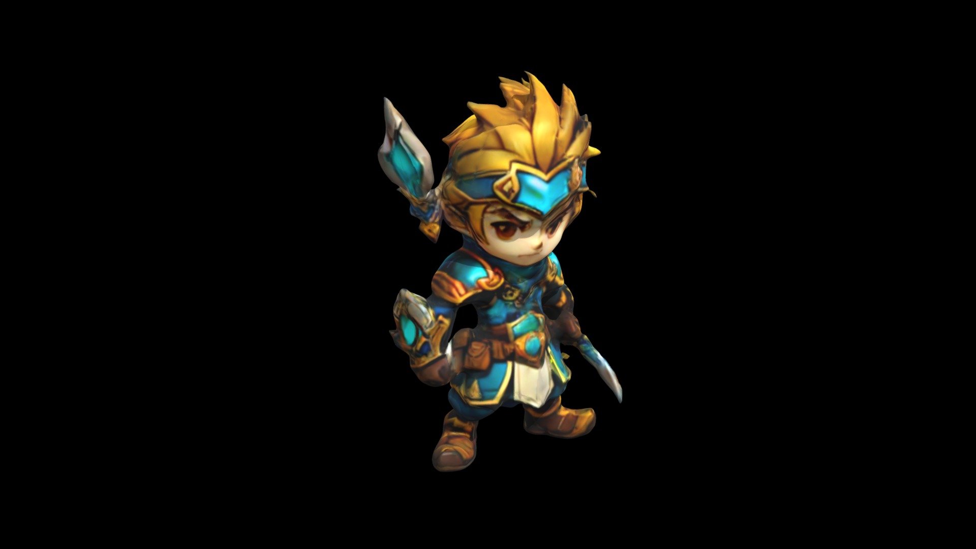 An illustration of a video game character named - Download Free 3D ...