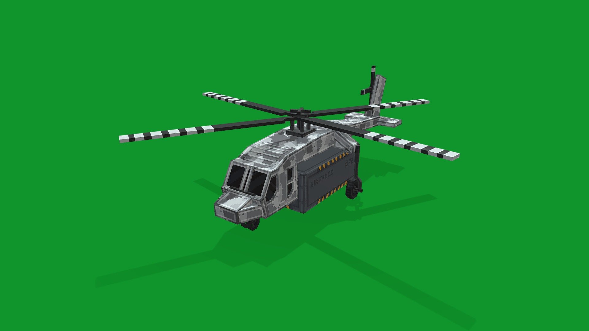 Helicopter CH-54 - Minecraft - 3D model by StarlyRD (@StarlingVoxel ...